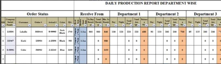 4+ Production Schedule Template Excel (XLS Download)