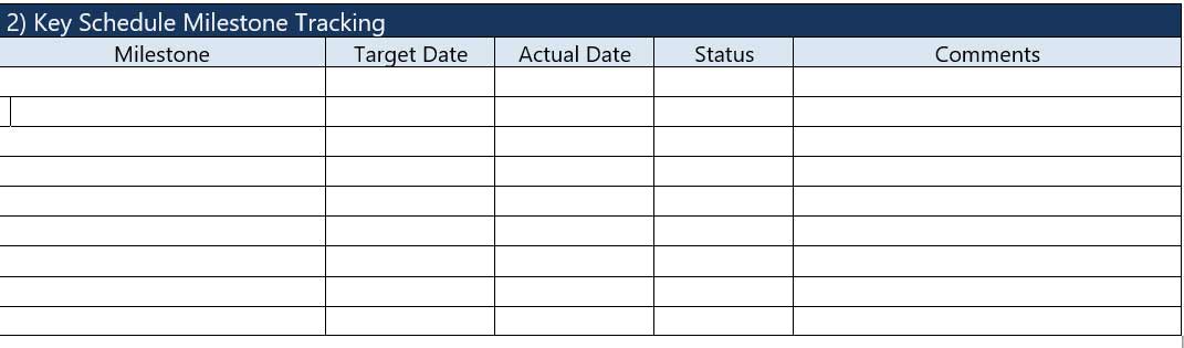 6+ Project Status Report Template Excel (Download XLS)